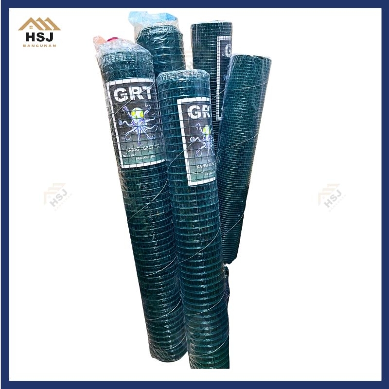 Jual Kawat Ram Loket 1/2 PVC Hijau Ayakan Kandang Lubang 1/2 1 Roll 10 ...
