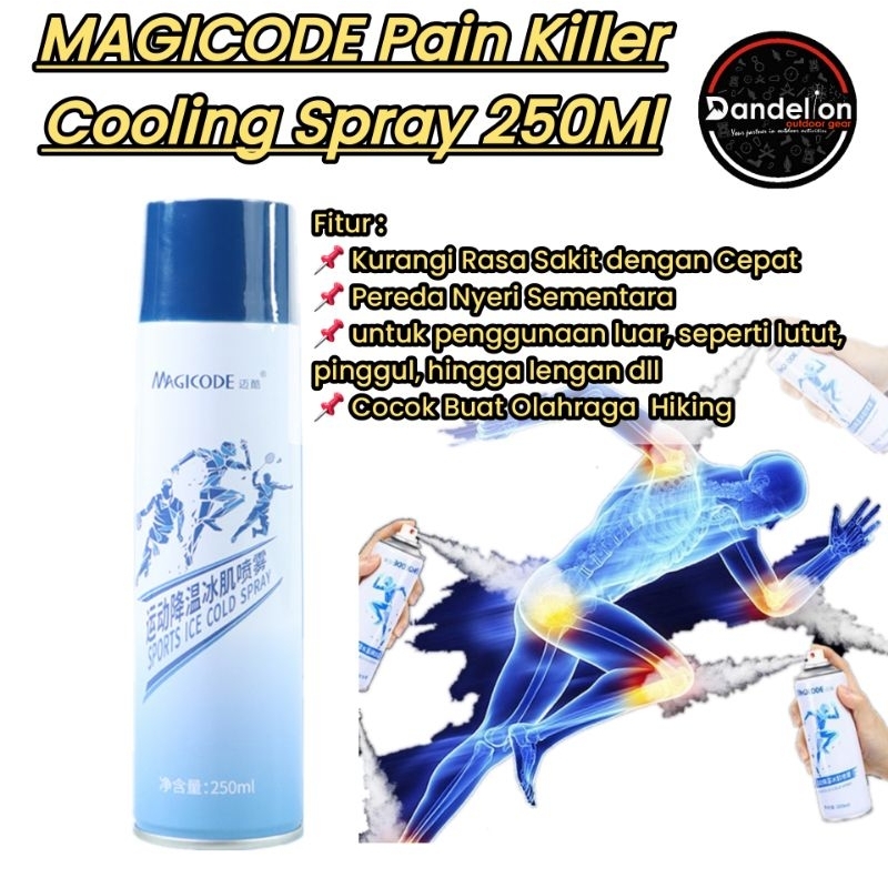 Jual MAGICODE Pain Killer Cooling Spray 250Ml | Shopee Indonesia