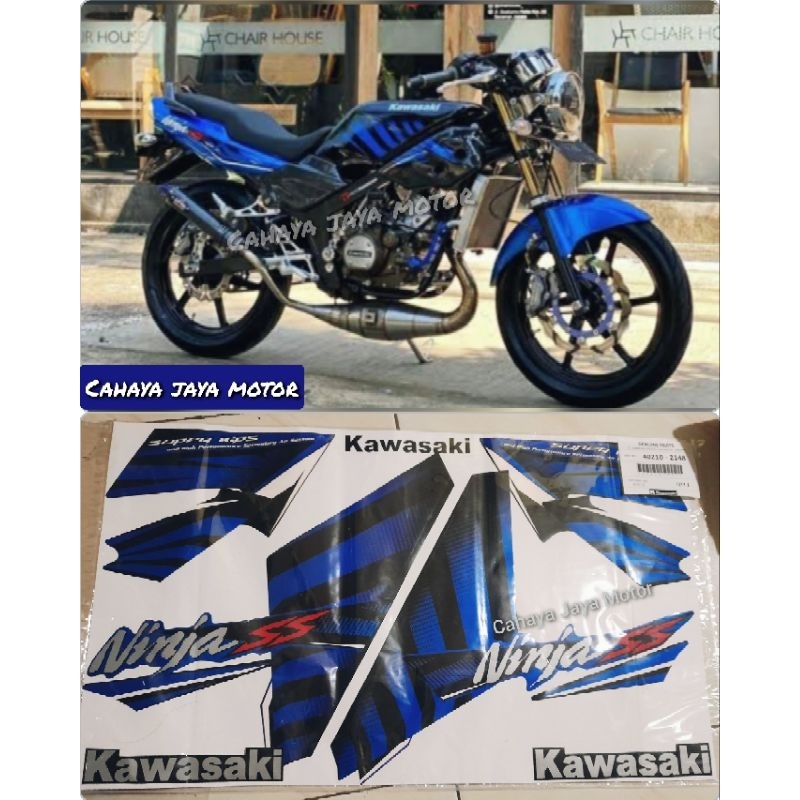Jual Striping Stiker Lis kawasaki Ninja Ss Biru 2014 2015 Full Set Asli ...