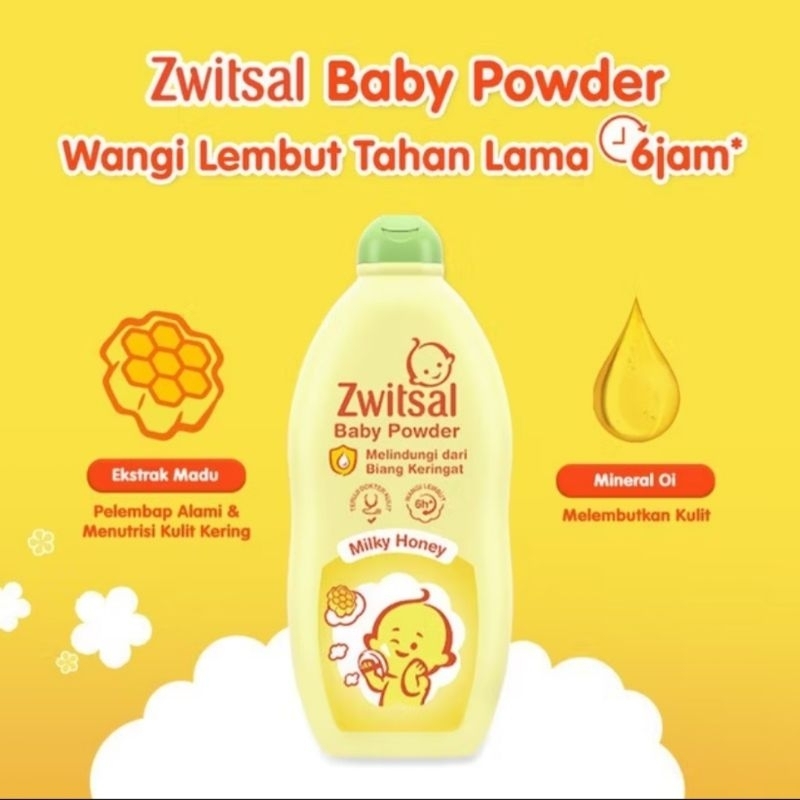 Jual Zwitsal Baby Powder Rich Honey / Milky Honey Bedak Bayi 300gr ...