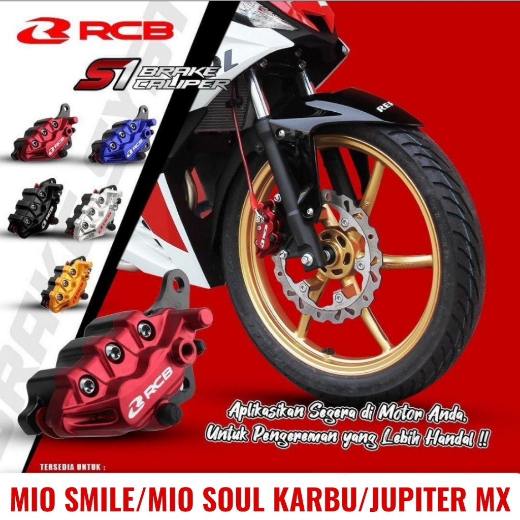 Jual KALIPER CAKRAM DEPAN RCB S1 SERIES MIO SPORTY/SOUL KARBU/JUPITER ...