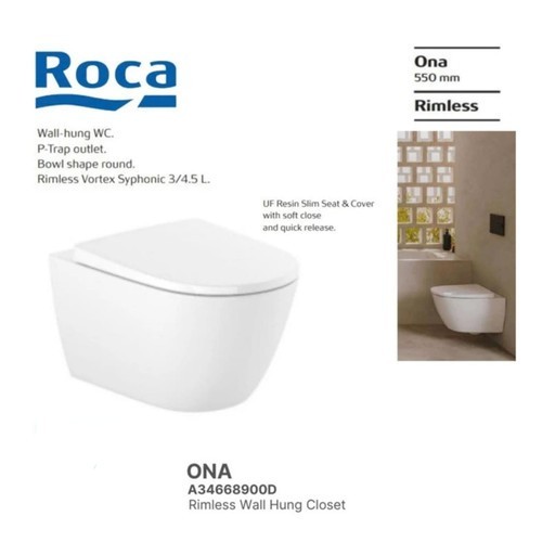 Jual Roca Closet wall hung gantung ONA - Rimless washdown | Shopee ...