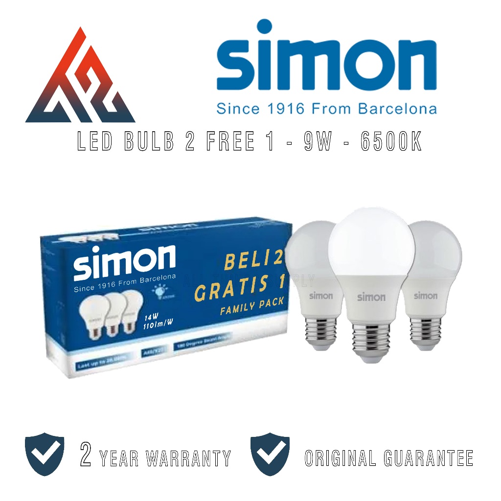 Jual Simon Lampu LED Bohlam Family Pack Bulb Beli 2 Gratis 1 Multipack ...