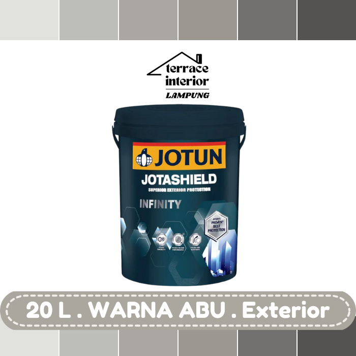 Jual Cat Tembok Jotashield Infinity Exterior Jotun warna Abu 20 L ...