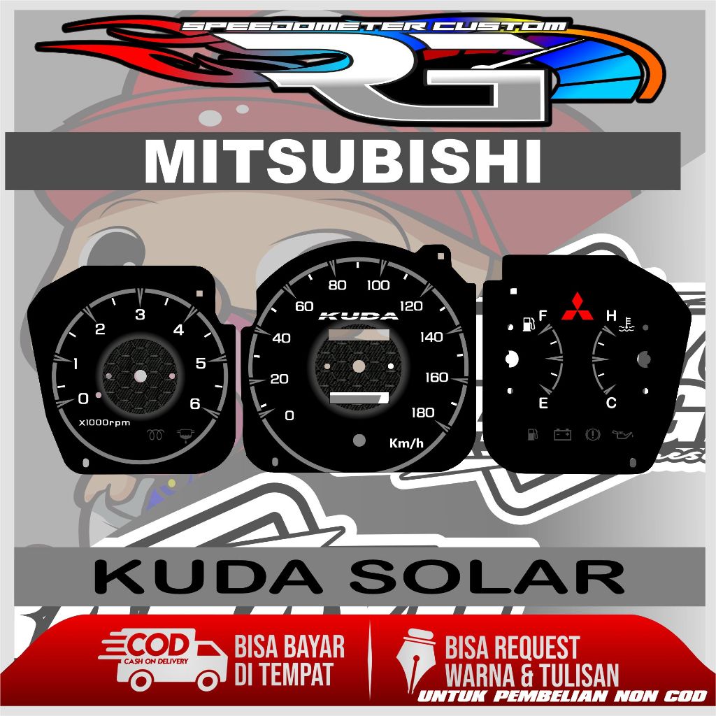Jual PAPAN SPEEDOMETER CUSTOM MITSUBISHI KUDA SOLAR | Shopee Indonesia