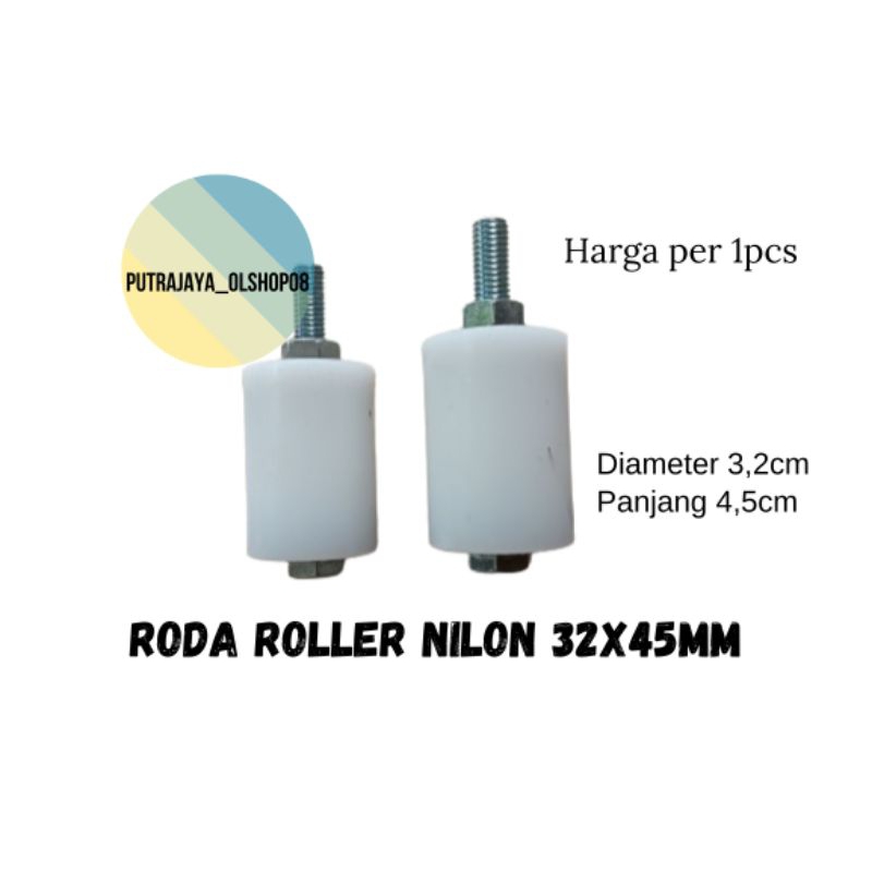 Jual roda Roller nilon 32x45mm | Shopee Indonesia