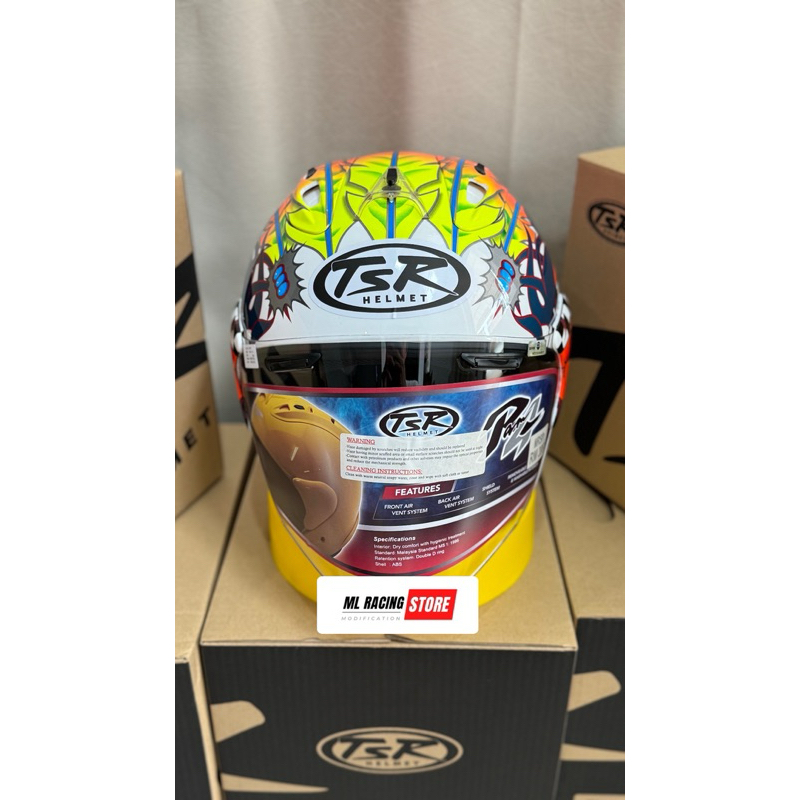 Jual HELM / HELMET TSR RAM 4 NEW MOTIF SCOTT RUSELLWHITE NEW - HELMET ...