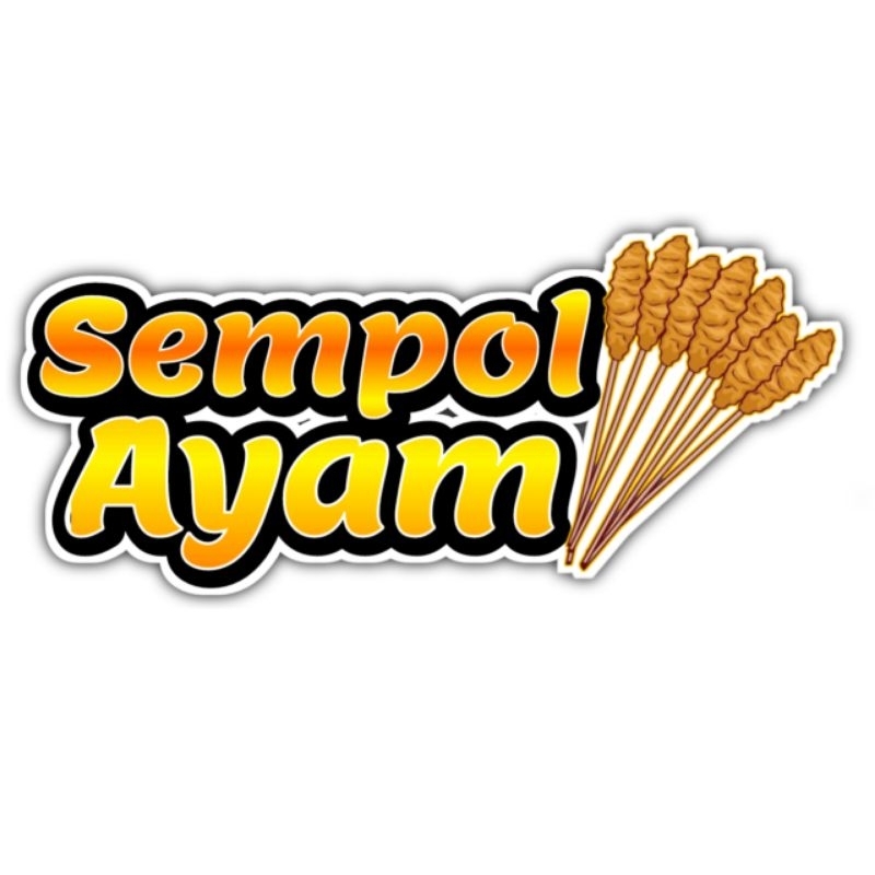 Jual Sticker Sempol Ayam Sempolan | Sticker Gerobak Kaca Jualan ...