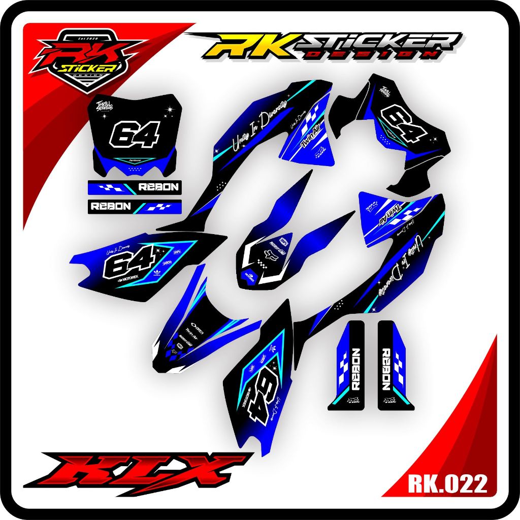 Jual DECAL STIKER KLX BF - DECAL KAWASAKI KLX BF PREMIUM FULLBODY. RK ...
