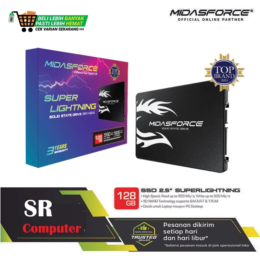 Jual SSD MIDASFORCE SOLID STATE DRIVE 128 GB 256 GB 512 GB MIDAS FORCE ...