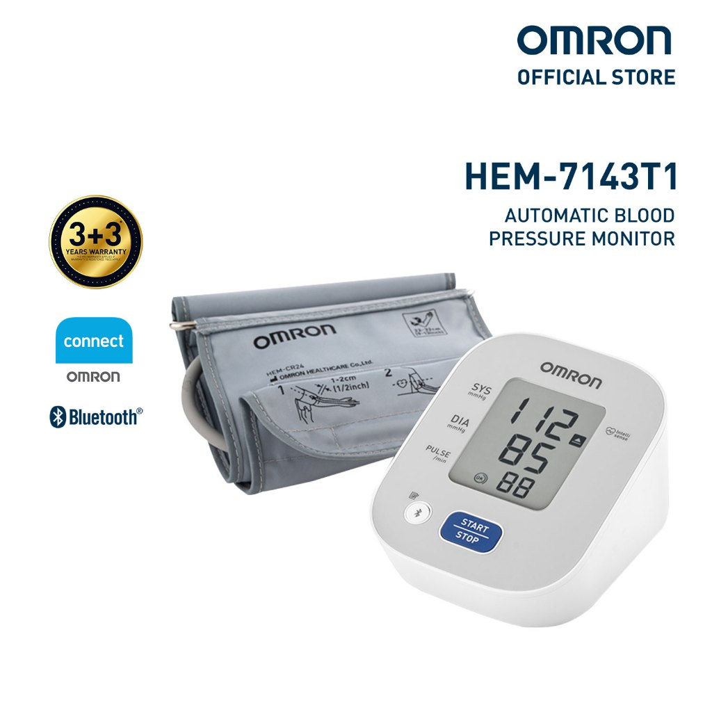 Jual OMRON HEM 7143T1 Tensimeter Digital + Connect Bluetooth | Shopee Indonesia