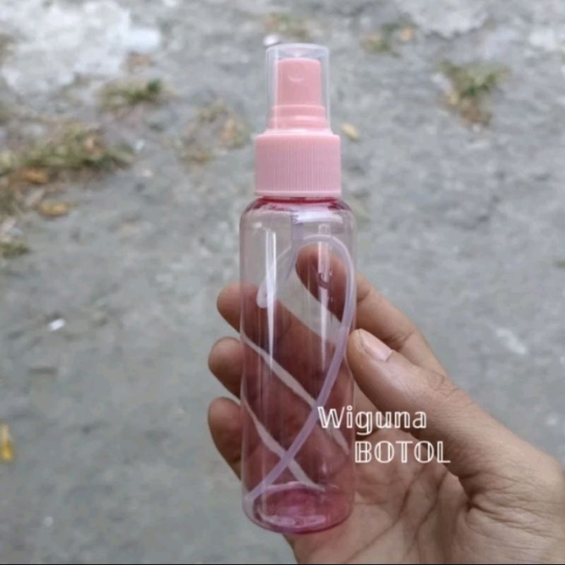 Jual Botol Spray FULL PINK 100ml Pink / Botol PET 100ml Tutup Spray ...