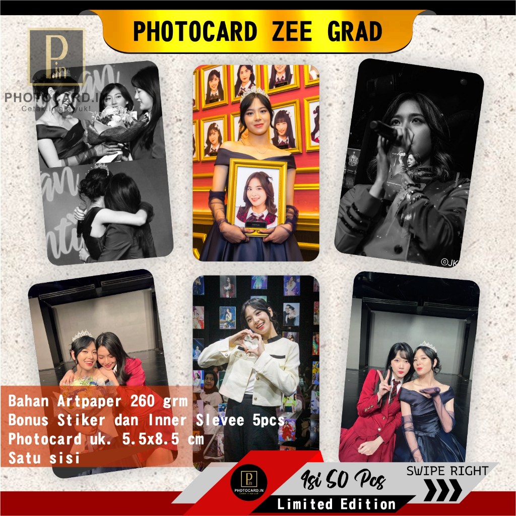 Jual Photocard JKT48 Edisi Zee Graduation isi 50 pcs (Free Stiker dan ...