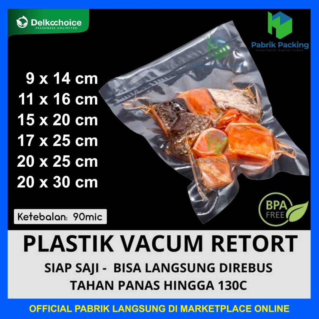 Jual Plastik vakum makanan vacuum bag plastik vacum retor retort satuan ...