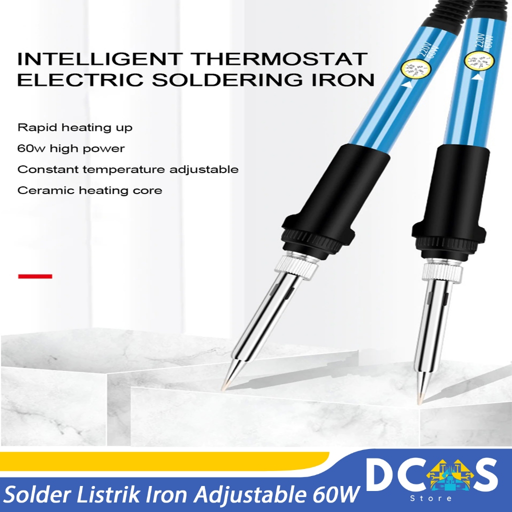 Jual Solder Listrik Iron Adjustable Temperature 60W / 800W upto 500 deg C 220V EU | Shopee Indonesia