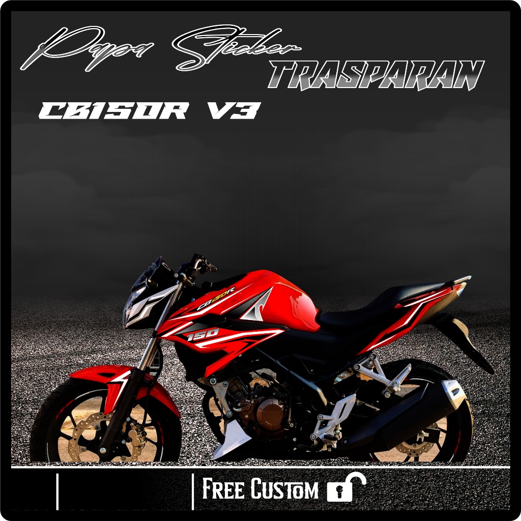 Jual Transparan Striping CB150R V3 STICKER MOTIF SIMPLE Transparan papa ...