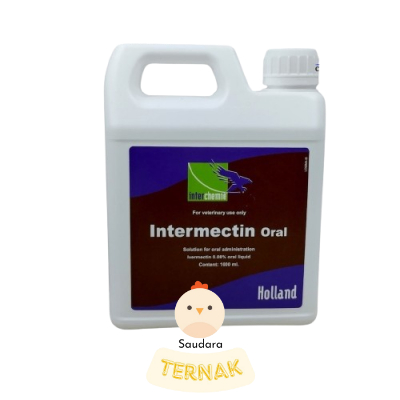 Jual Intermectin Oral 1 Liter Obat Kutu Cacing Gurem Ayam Sapi Kambing ...