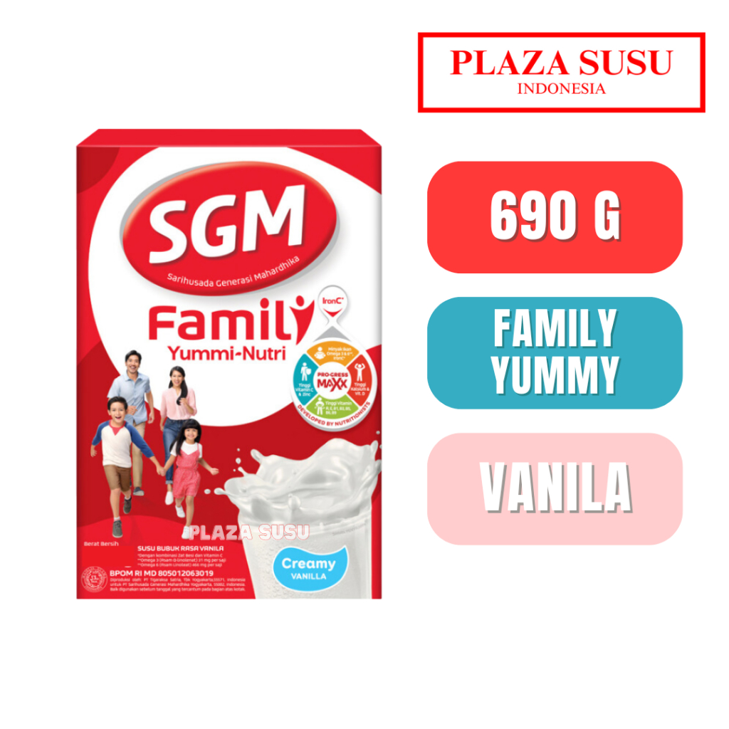 Jual SGM FAMILY YUMMI NUTRI CREAMY VANILA SUSU KELUARGA 690 G RASA ...