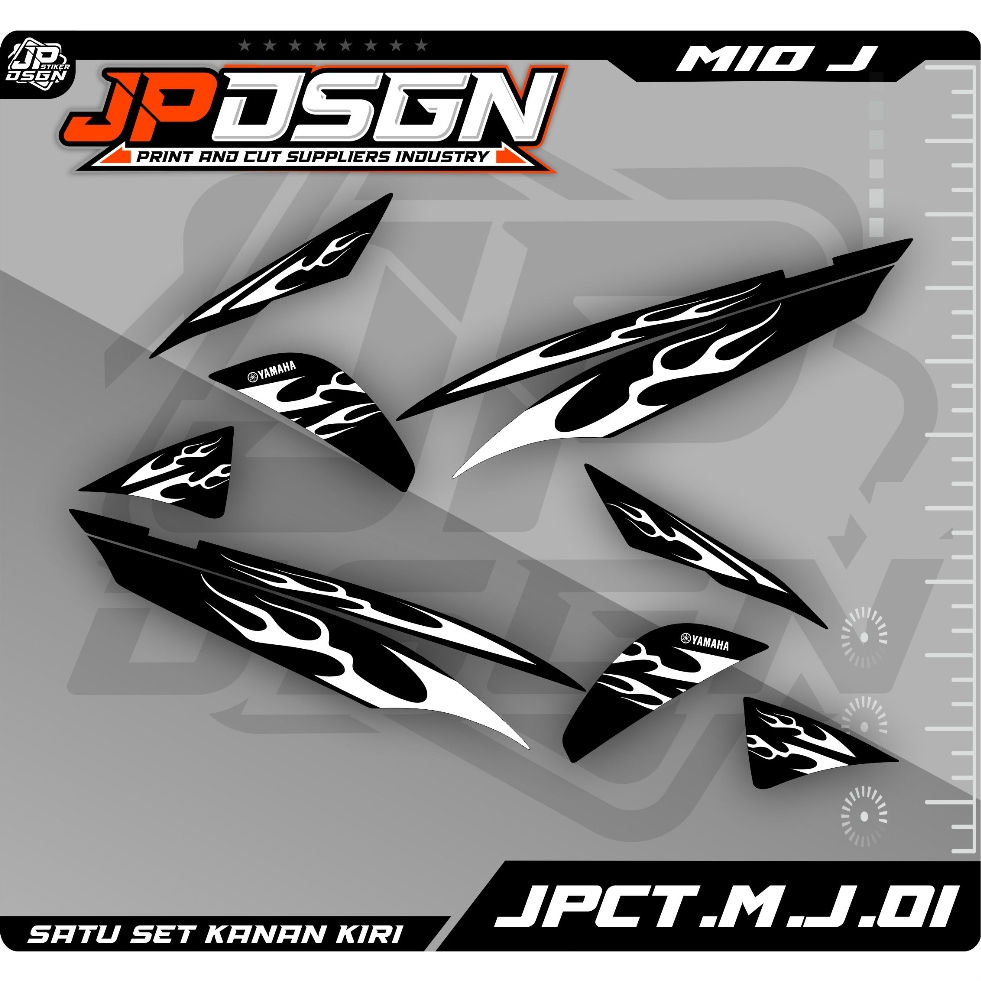 Jual Stiker Striping CuttingMio J Design Api Fire COPY TRANSPARAN ...