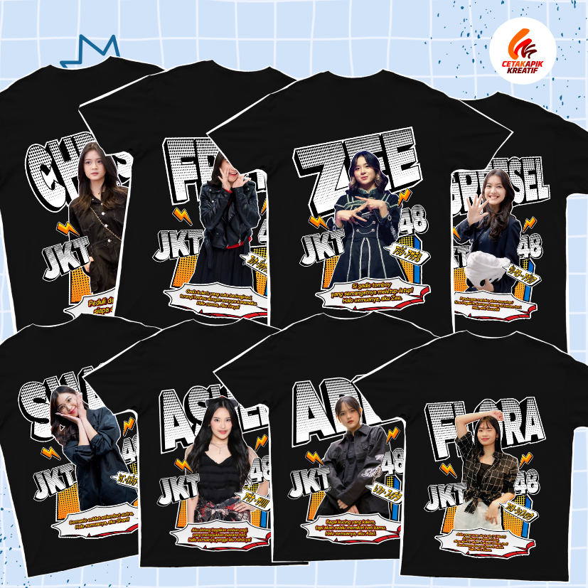 Jual (free sticker + ganci)KAOS JKT48 MY OSHI POP ART EDITION - BAJU T ...