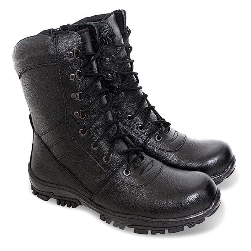 Jual Sepatu PDL Safety Kulit Asli Hitam Original TNI POLRI SECURITY ...
