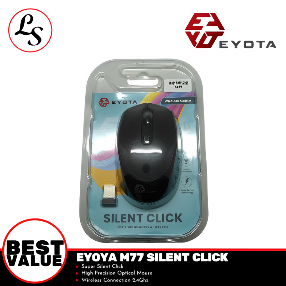 Jual EYOTA MOUSE M77 Silent Click Wireless | Shopee Indonesia