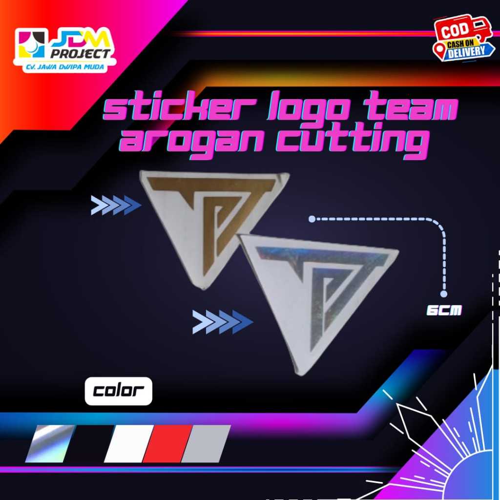Jual JDM Project - STICKER LOGO TEAM AROGAN CUTTING STIKER KEREN ...