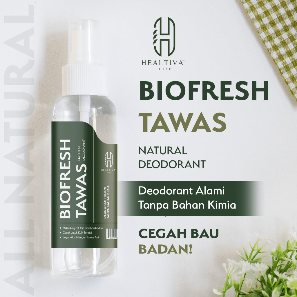 Jual HEALTIVA Natural Deodorant Tawas Alami 100ml | Shopee Indonesia