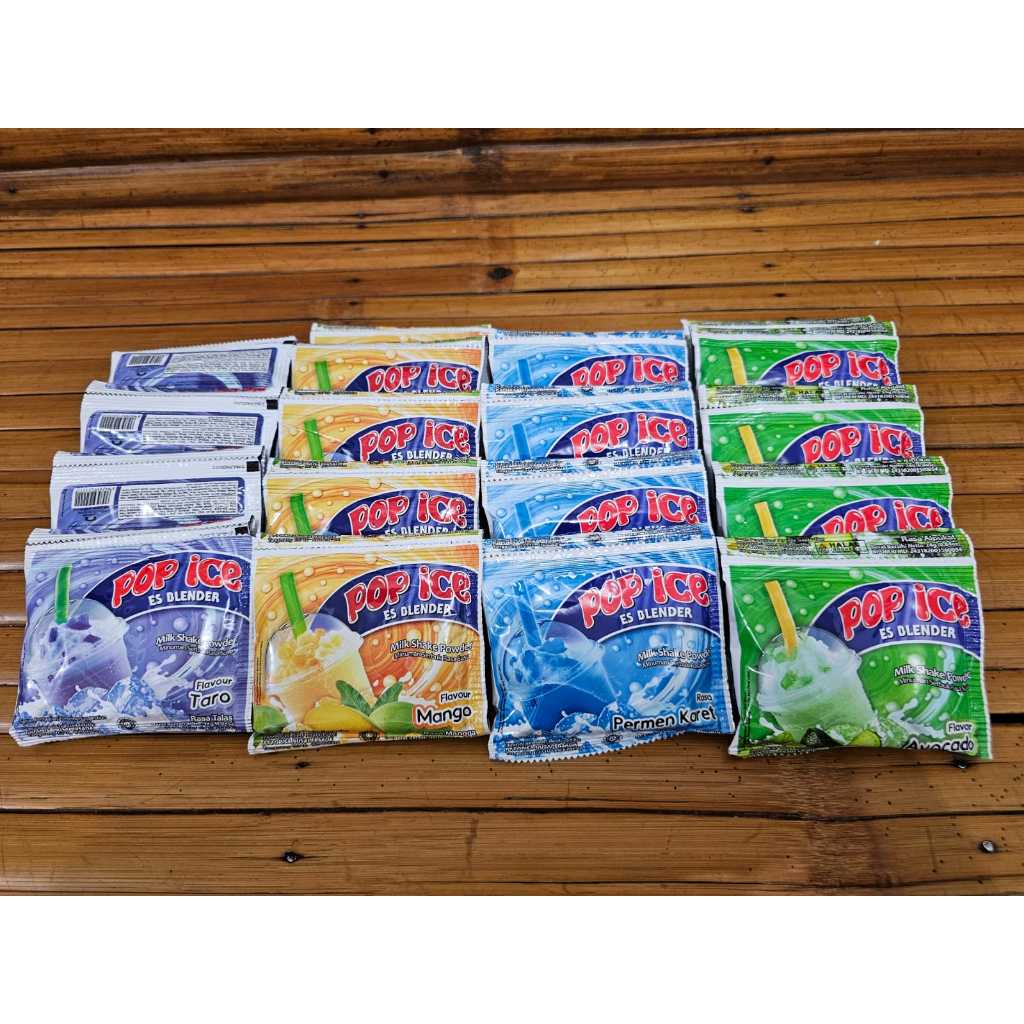 Jual POP ICE renteng isi 10 sachet Rasa Coklat, Stroberi, Durian ...