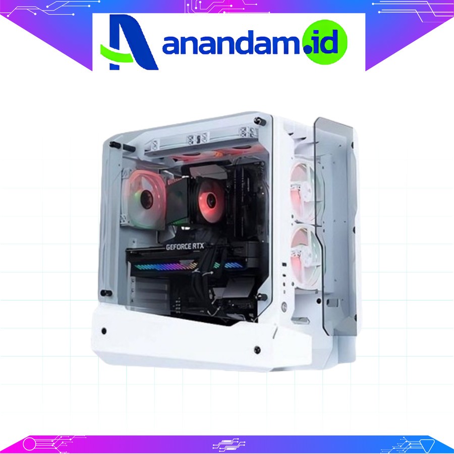 Jual Casing PC Gaming ATX RAPTOR OPEN CASE Gaming PC Case White ...