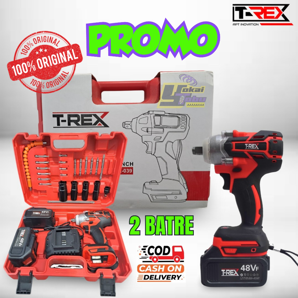 Jual T-REX 48VF Brushless Mesin bor Impact baterai 13MM Cordless Impact ...