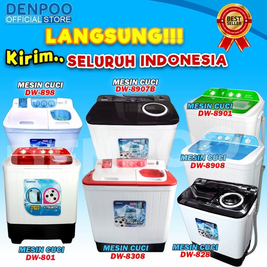 Jual DENPOO WASHING MACHINE 8 KG SEMI AUTOMATIC TOP SELLER NO.1 ...