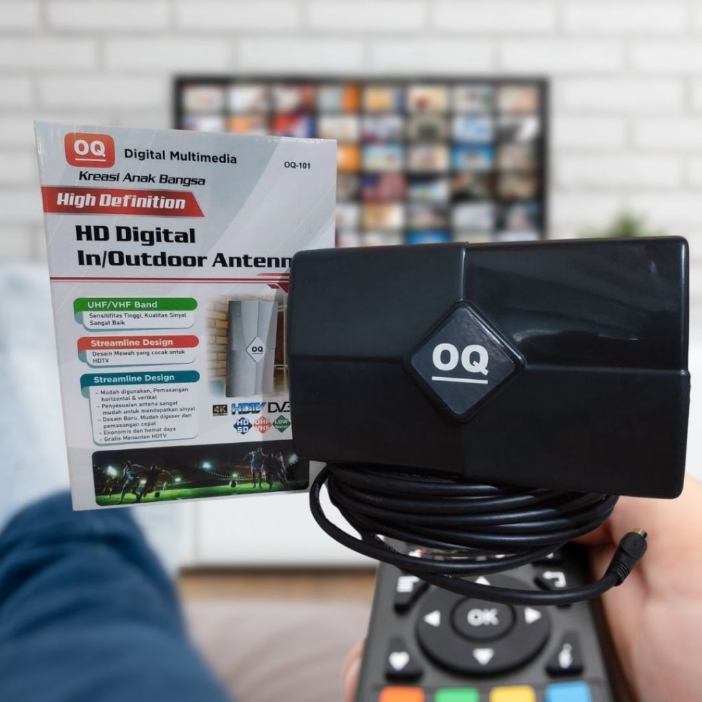 Jual Antena TV Digital Indoor/Outdoor Antenna Booster DVBT2 4K Solusi ...