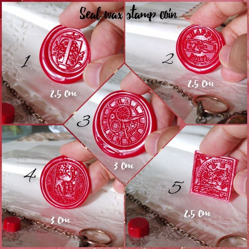 Jual Seal wax stamp coin siap pakai untuk surat menyurat / stempel ...