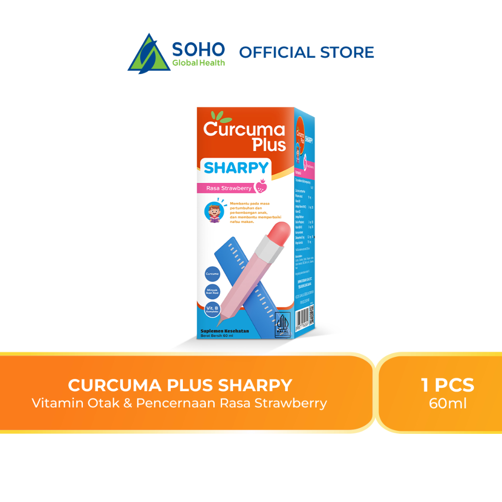 Jual Curcuma Plus Sharpy Suplemen Tumbuh Kembang Anak Rasa Strawberry ...