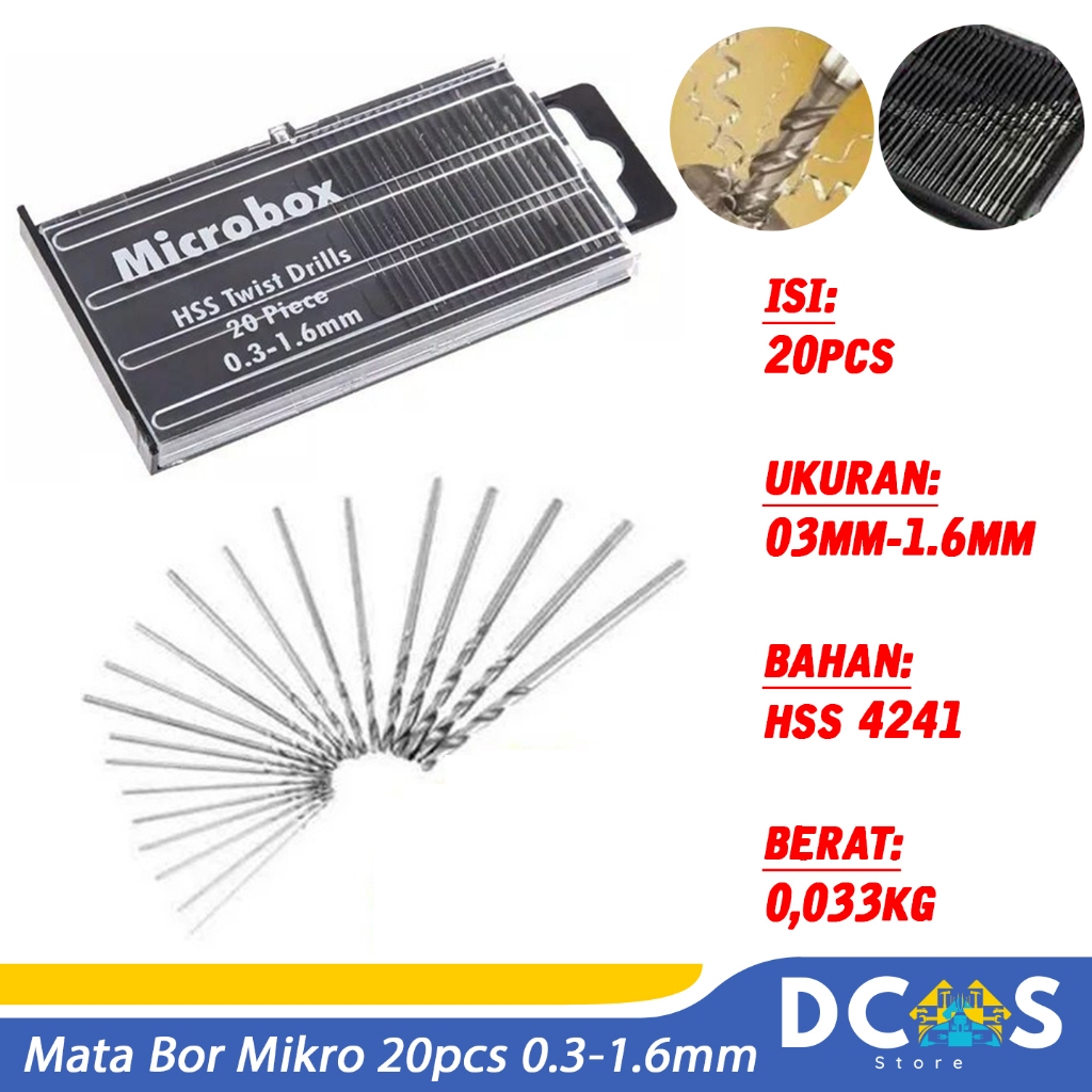 Jual Mata Bor Micro Mikro Mini Keil PCB Microbox 20 PCS 0.3MM - 1.6MM ...