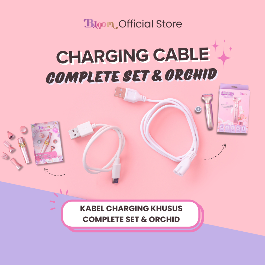 Jual BLOOM Charging Cable - Orchid & Complete Set | Shopee Indonesia