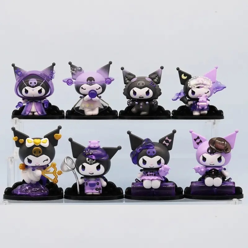 Jual [KIDSWORLD] Set 8pcs Pajangan Action Figure Kuromi Karakter Sanrio Blind Box Topper Cake ...