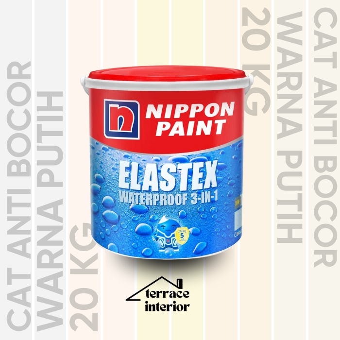 Jual Cat Pelapis dan Anti Bocor Nippon Paint Elastex Warna Putih 20 KG ...