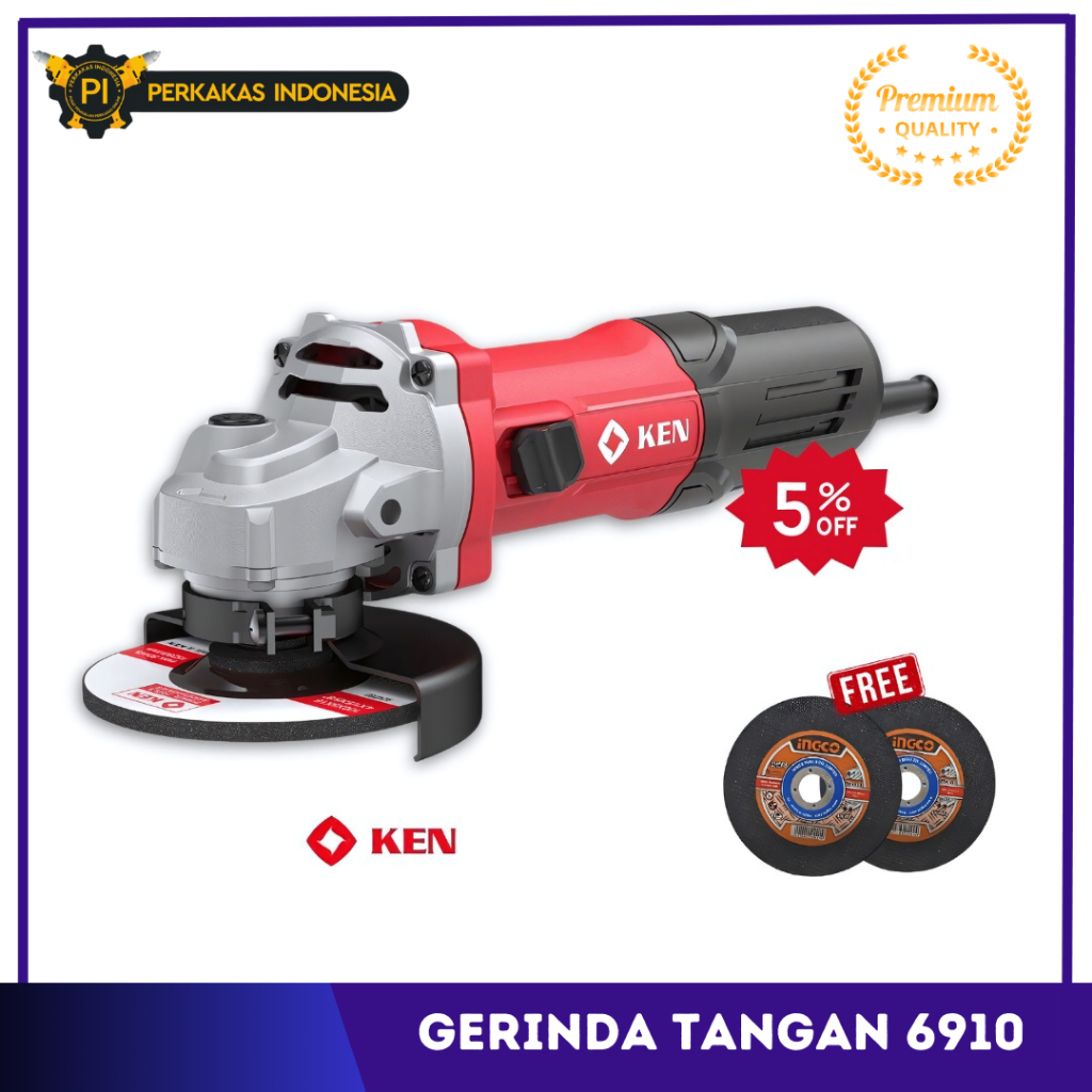 Jual Mesin Gerinda Tangan Listrik KEN 9610 4inch Electric Angle Grinder ...