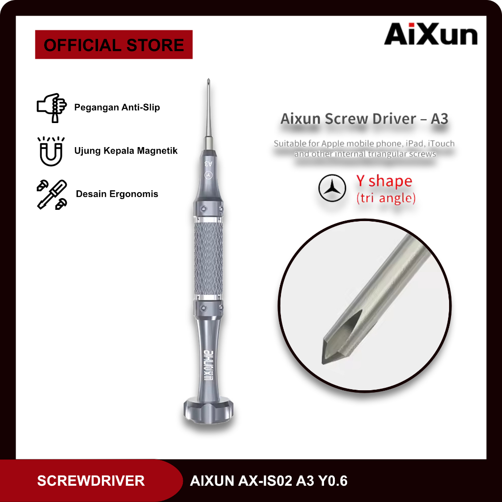 Jual OBENG SATUAN AIXUN AX-IS02 A3 Y0.6 ORIGINAL | Shopee Indonesia