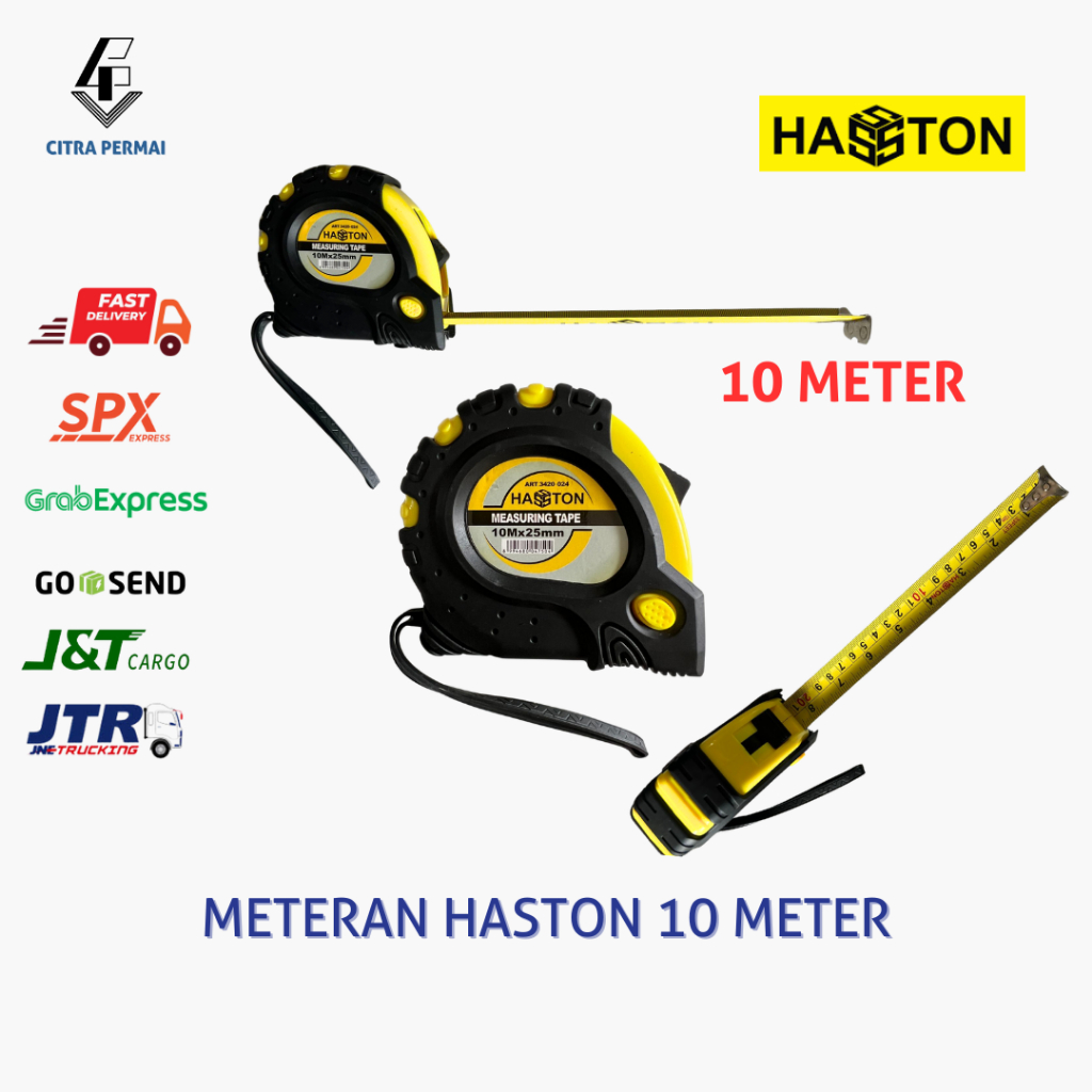 Jual METERAN HASTON - 10 METER / METERAN TUKANG / METERAN EKONOMIS ...