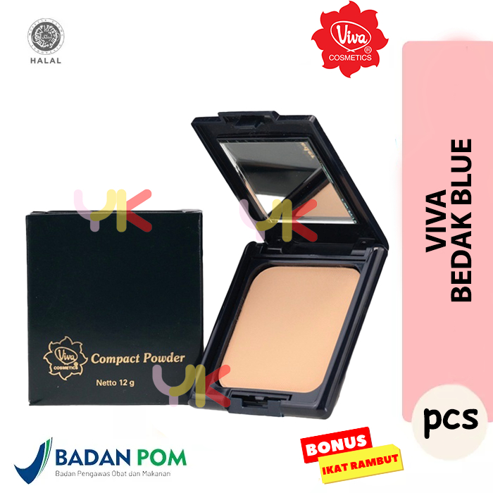 Jual Viva Compact Powder Blue (Biru) with moisturizer- tersedia 2 ...