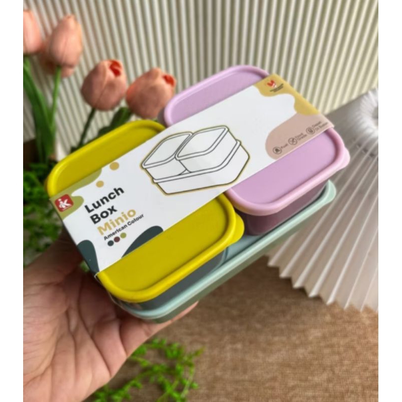 Jual Set Lunch Box Mini 3in1 Tempat Sambal dan sayur | Shopee Indonesia