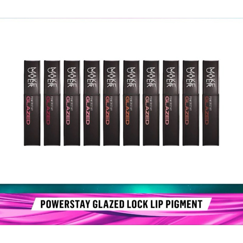 Jual MAKEOVER! Bundle 10pcs Powerstay Glazed Lock Lip pigment | Shopee ...