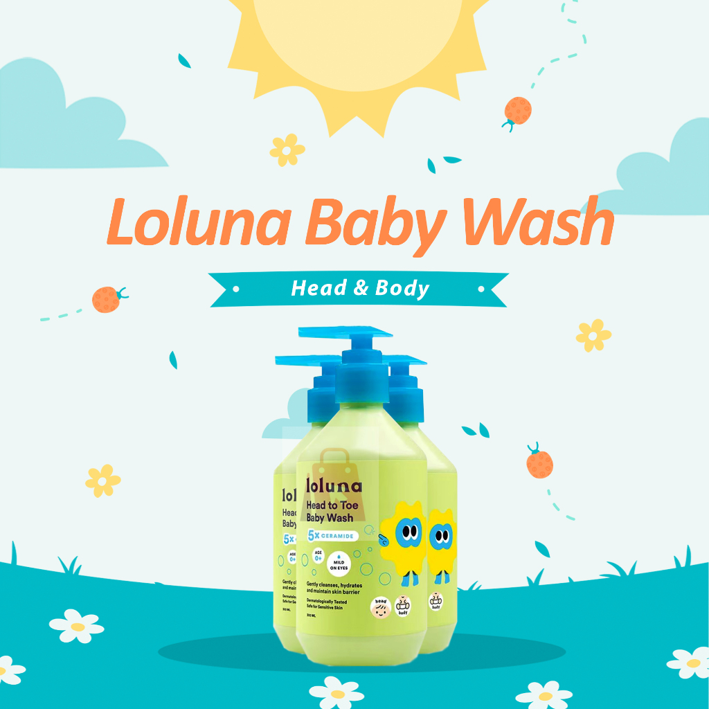 Jual Loluna Head to Toe Baby Wash 5x Ceramide 300g | Shopee Indonesia