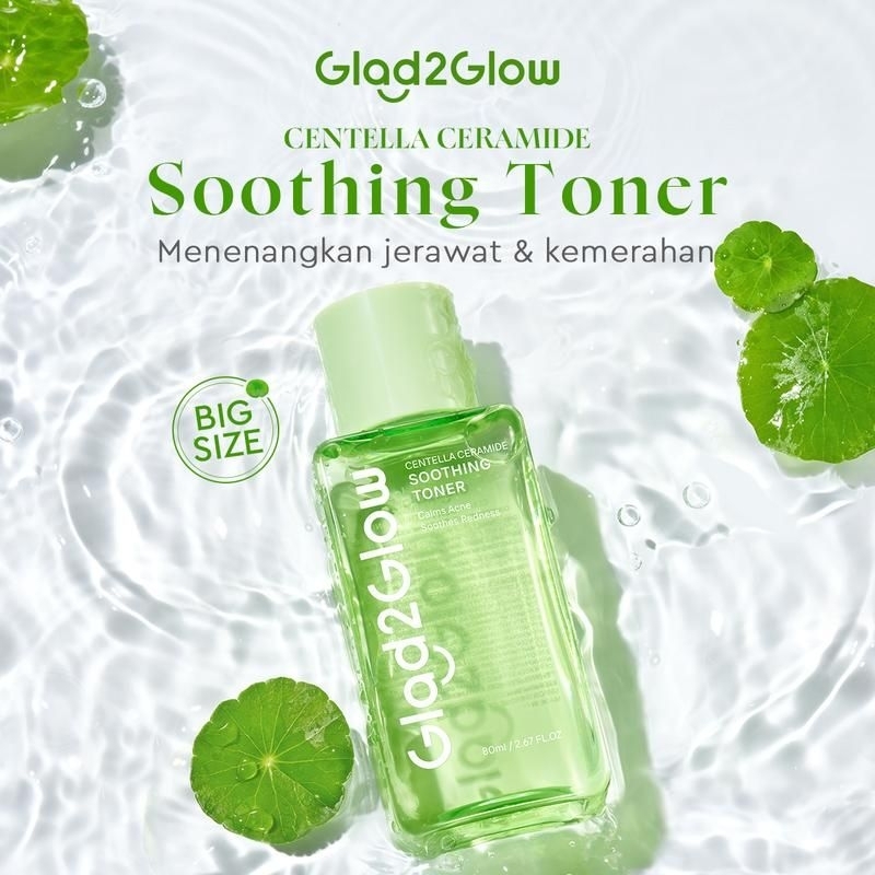 Jual Glad2glow 2% Centella Ceramide Super Soothing Toner 80ml | Shopee ...