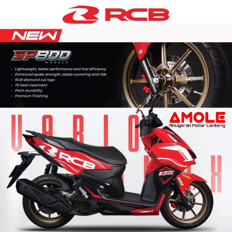 Jual Velg Racing Sport Rim RCB SP800 Honda Vario 160 ABS CBS 2.15 3.50 14 | Shopee Indonesia