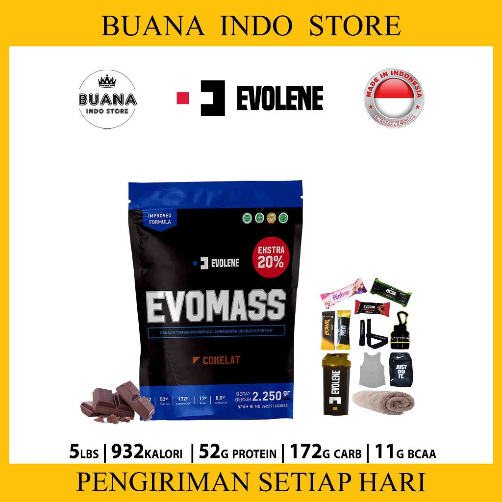 Jual Evolene EvoMass 2,25kg 5LBS | Evo Mass Gainer 2250gr 5 lbs ...