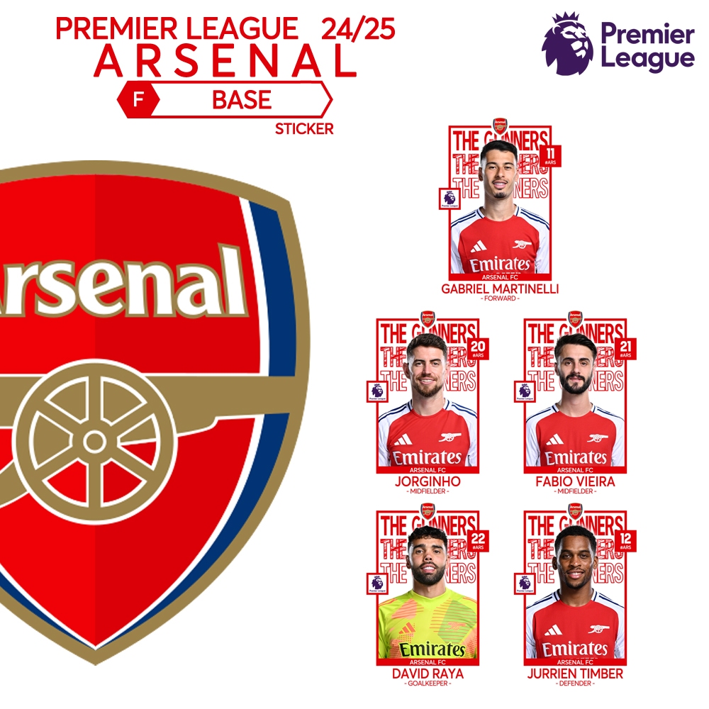 Jual Polaroid, Kartu Bola, Sticker ARSENAL - PREMIER LEAGUE 24/25 ...